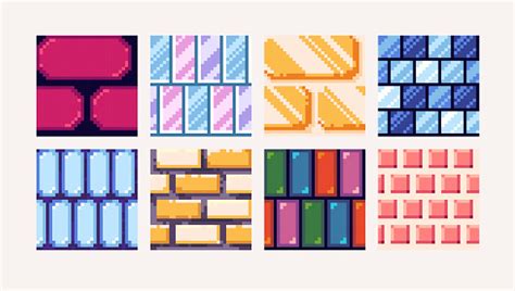 모자이크 크리스탈과 보석 픽셀 아트 사각형 블록 추상적인 기하학적인 이음새가 없는 패턴 질감 8비트 플랫폼 타일 0명에 대한 스톡 벡터 아트 및 기타 이미지 Istock