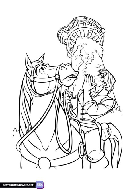Tangled Coloring Page Free Printable Coloring Pages