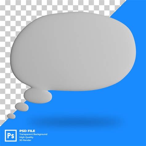 Ilustración psd 3d del icono de la burbuja del discurso Archivo PSD