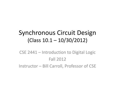 PPT Synchronous Circuit Design Class 10 1 10 30 2012 PowerPoint Presentation ID 3174300