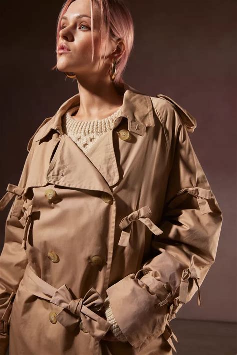 Sister Jane Bruno Bow Trench Coat Urban Outfitters Canada