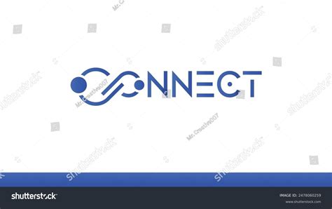 Blue Connect Logo Design Vector Template Stock Vector Royalty Free