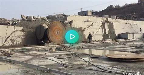 Circular Saw At A Granite Quarry  On Imgur