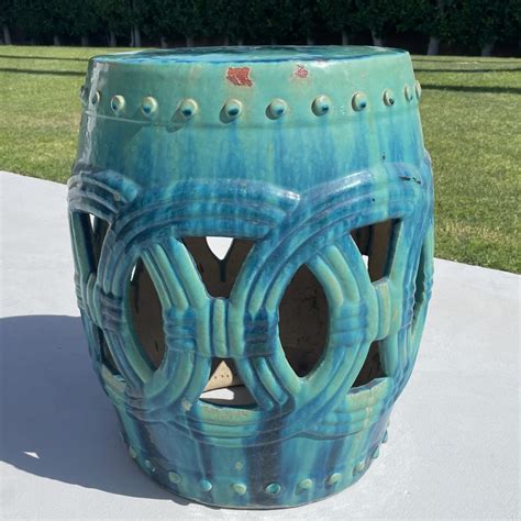 Large Vintage Chinese Ceramic Garden Stool For Sale At 1stdibs