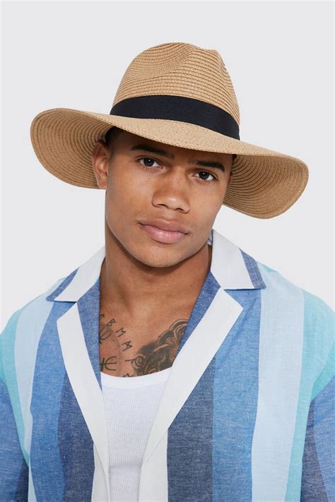 Straw Fedora Hat Boohoo Uk