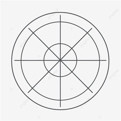 Simple Circular Compass Vector Lineal Icon Coine Bold Line Png And