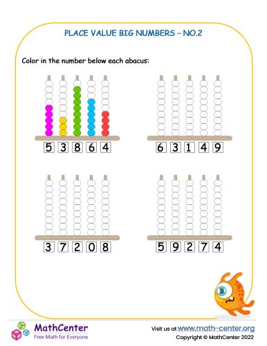 place value five digit numbers no 2 worksheets math center