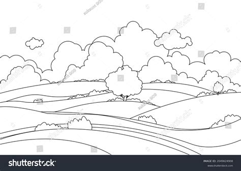 3 450 Tree Outline Land Sky Images Stock Photos Vectors Shutterstock
