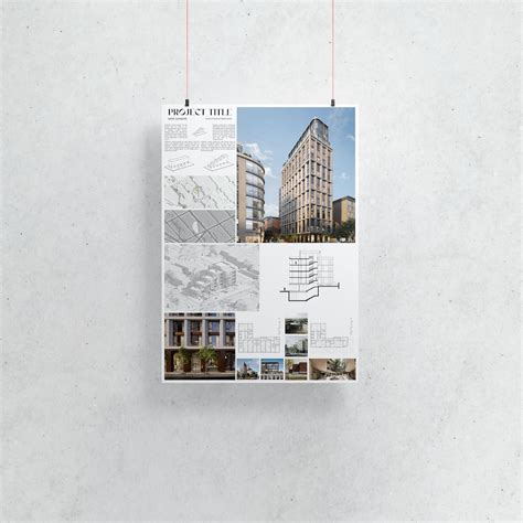 Architecture Presentation Board Templates Canva A0 Presentation Board Layout Template Etsy