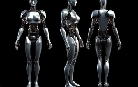 Premium Photo Closeup Of A Humanoid Droid Cyborg Looks Like A Woman