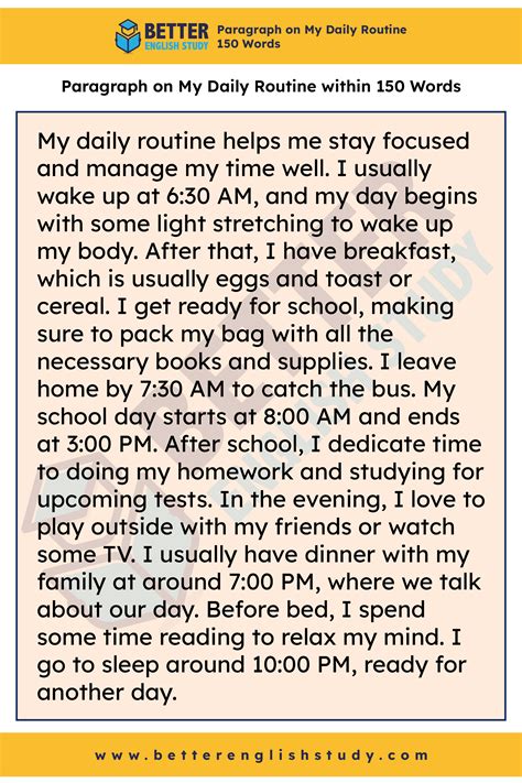 A Paragraph On My Daily Routine