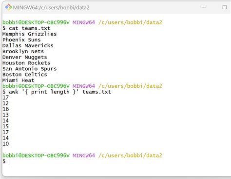 Bash How To Count Number Of Characters In Each Line Of File