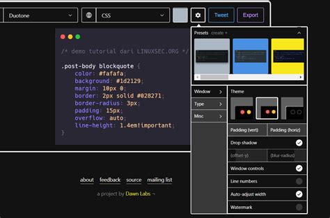Mengubah Kode Menjadi Gambar Yang Cantik Dengan Carbon Linuxsec