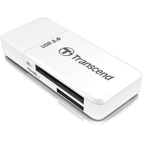 Transcend RDF5 SD / microSD Card Reader - USB 3.1 - Wit