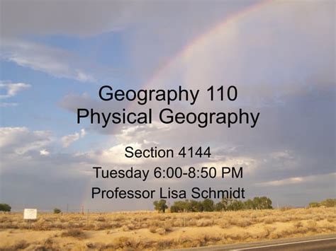 Geography 110 Intro Ppt