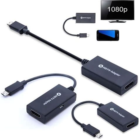 Mhl Vers Hdmi Adaptateur Câble Micro Usb Hd Tv Pour Samsung S3 S4