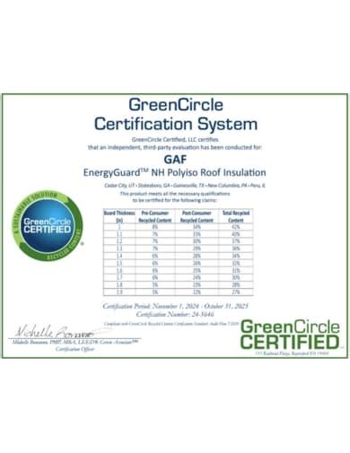 Aid In A Green Building Design With Nh Polyiso Gaf Roofing