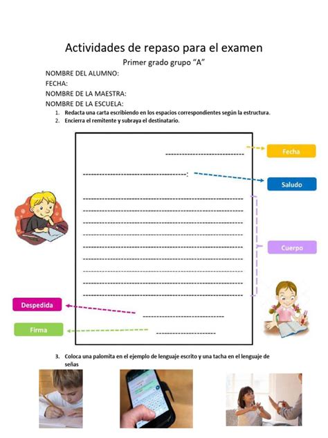 Actividades De Repaso Para El Examen Pdf