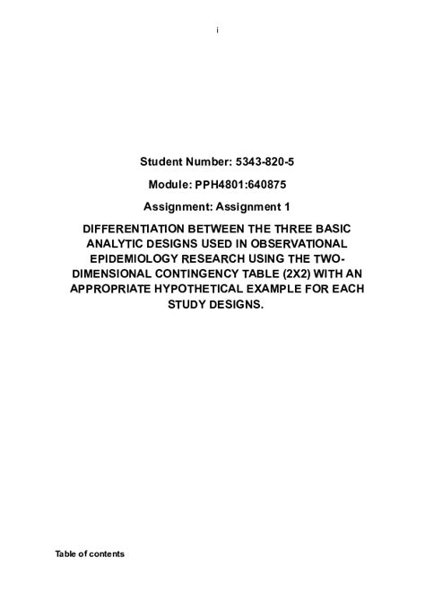 Doc Differentiation Between The Three Basic Analytic Designs Used In Observational