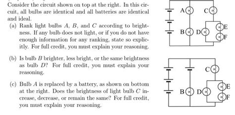 Solved B DO Consider The Circuit Shown On Top At The Right Chegg