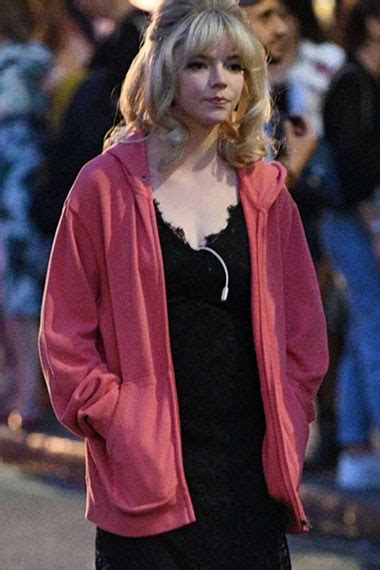 Sandie Last Night In Soho Anya Taylor Joy Pink Fleece Hoodie