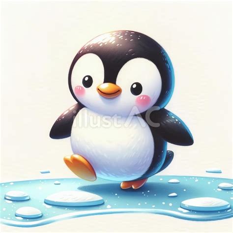 氷の上を歩くペンギンイラスト No 24806421無料イラストフリー素材ならイラストAC