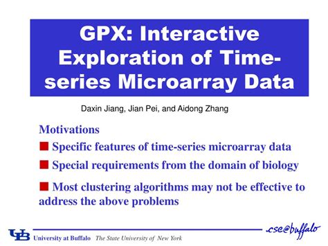 Ppt Gpx Interactive Exploration Of Time Series Microarray Data Powerpoint Presentation Id