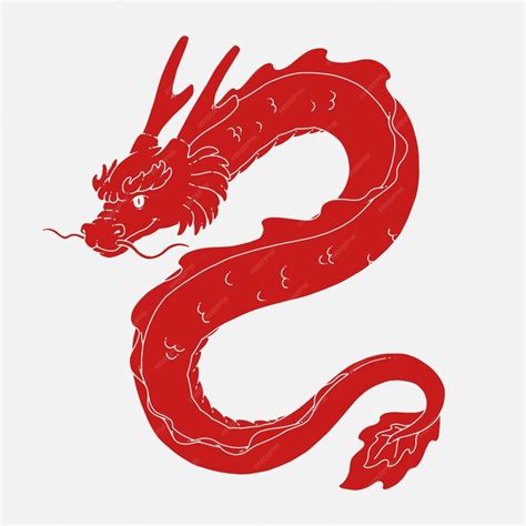 Premium Vector Red Dragon Invert Vector