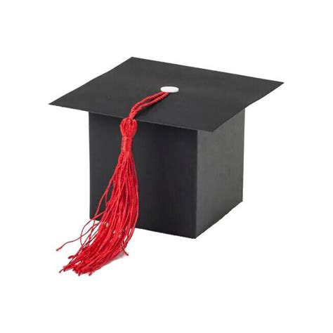 Caja con forma de birrete de graduación con borla de x cm unidades por