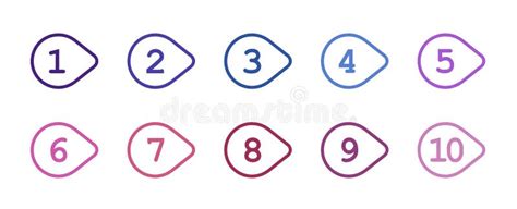 Colorful Number List Markers Design Element Set Stock Vector Illustration Of Modern List