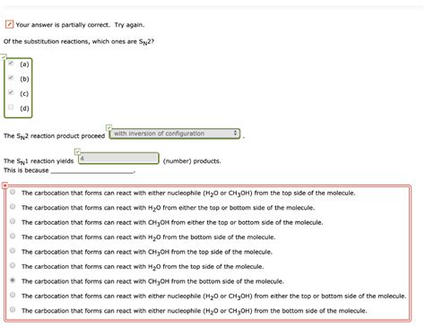 Solved Incorrect Choose All Of The Correct Products Of Chegg