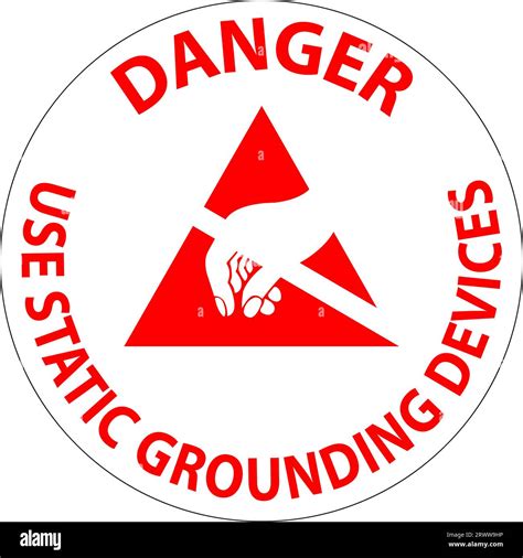 Danger Sign Use Static Grounding Devices Stock Vector Image And Art Alamy