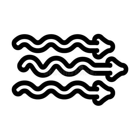 Air Flow Line Icon Vector Illustration Stock Illustration