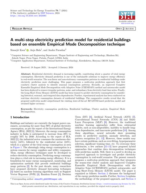 Pdf A Multi Step Electricity Prediction Model For Residential Buildings Based On Ensemble