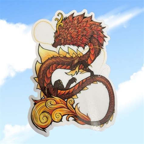 Rex Lapis Dragon Clear Vinyl Sticker Etsy