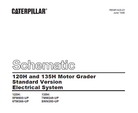 Cat Electrical 120h And 135h Motor Grader Standard Version Electrical