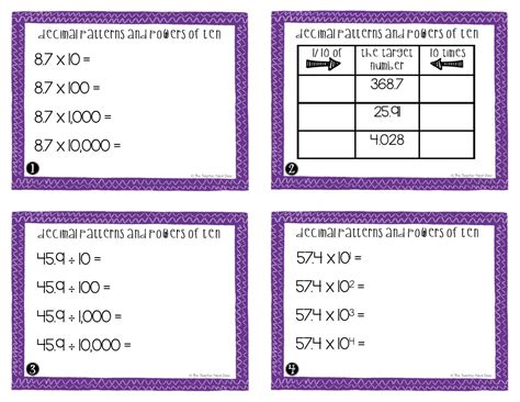 5th Grade Decimal Patterns And Powers Of Ten Task Cards The Teacher Next Door