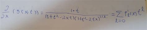 solved from the partial derivative of the generating