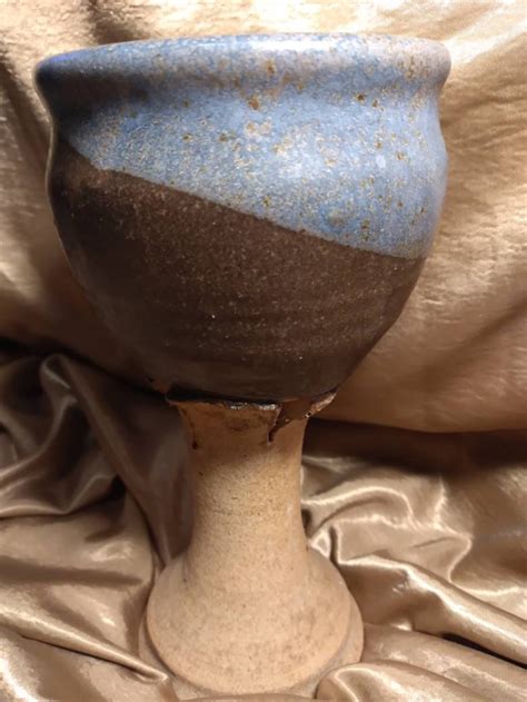 Vintage Pottery Goblet Etsy