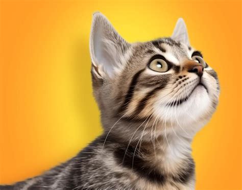 Premium Ai Image Cute Kitten Head Portrait On Isolated Background