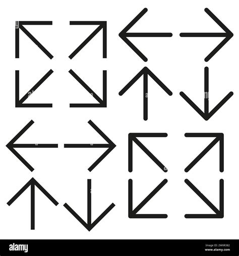 Abstract Geometric Arrow Icons Minimalist Navigation Symbols Simple