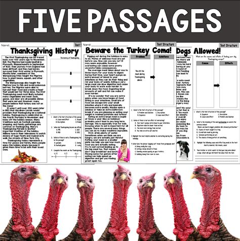 Thanksgiving Text Structure Passages Made By Teachers