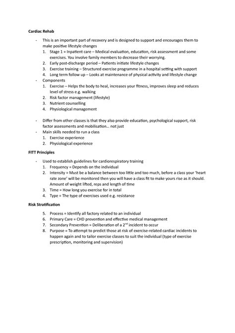 Cardiac Rehab Cardiac Rehab This Is An Important Part Of Recovery And Is Designed To Support