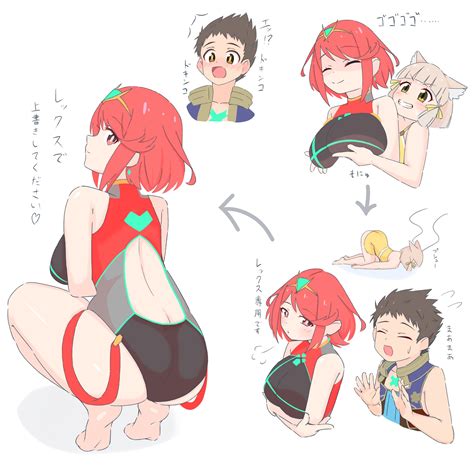 Pyra Nia Rex And Pyra Xenoblade Chronicles And 1 More Drawn By