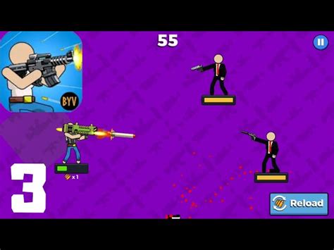 Stickman With Machine Gun