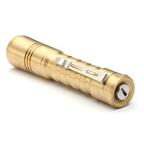Reylight Brass Pineapple 219ct 9050 4modes Mini Edc Led Flashlight Aa