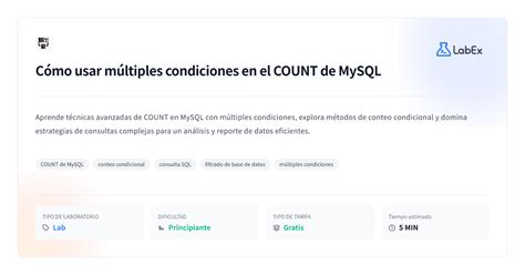 Cómo Usar Múltiples Condiciones En El Count De Mysql Labex