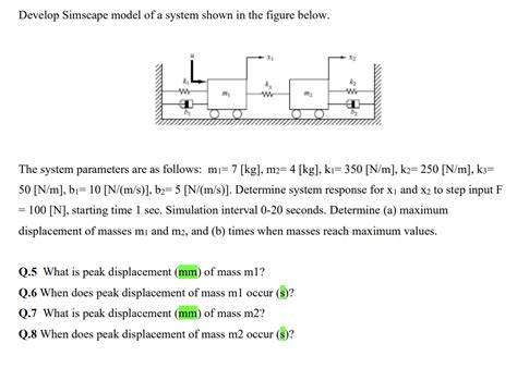 Solved Develop Simscape Model Of A System Shown In The Chegg Com