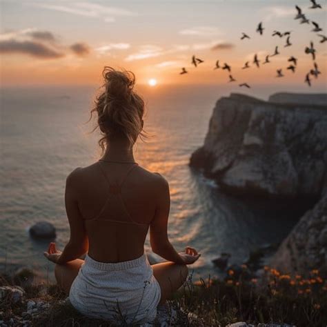Free Sunset Meditation Bliss Image Sunset Meditation Ocean