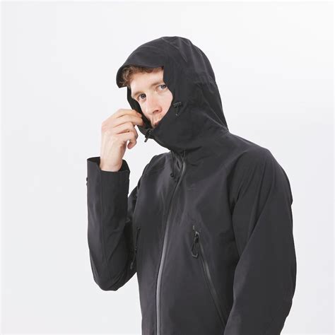 Quechua Mens Waterpoof Jacket Mh500 Black Big W
